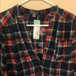 Market & Spruce | Tops | Plaid Blouse | Poshmark